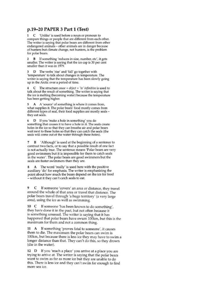 B2 First UoE Sample Paper KEY | PDF