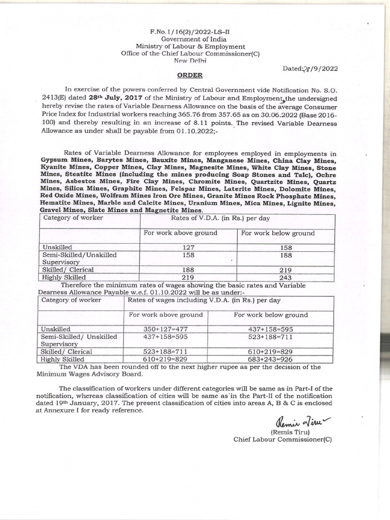 Min Wage Mining Work | PDF