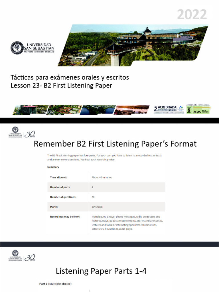 Lesson 23 B2 First Listening Paper | PDF