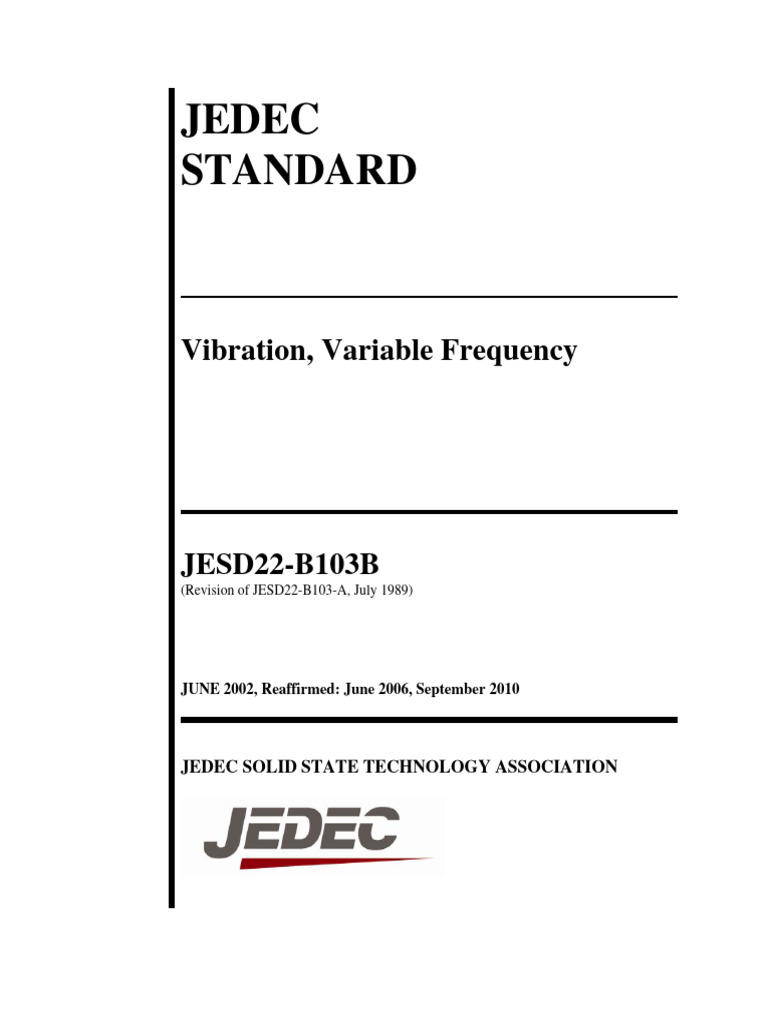 JESD22-B103B Vibration, Variable Frequency | PDF