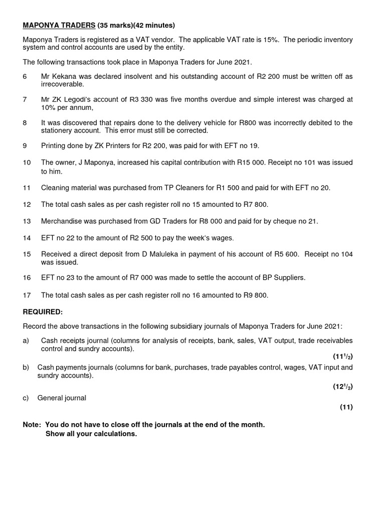 Maponya Traders | PDF | Receipt | Value Added Tax