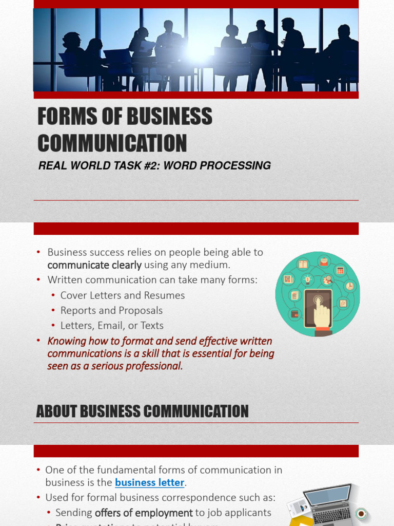 2.7 (PPT) Forms of Business Communication | Download Free PDF | Written ...