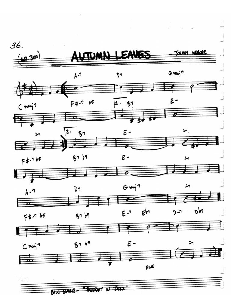 Autumn Leaves Real Book | PDF