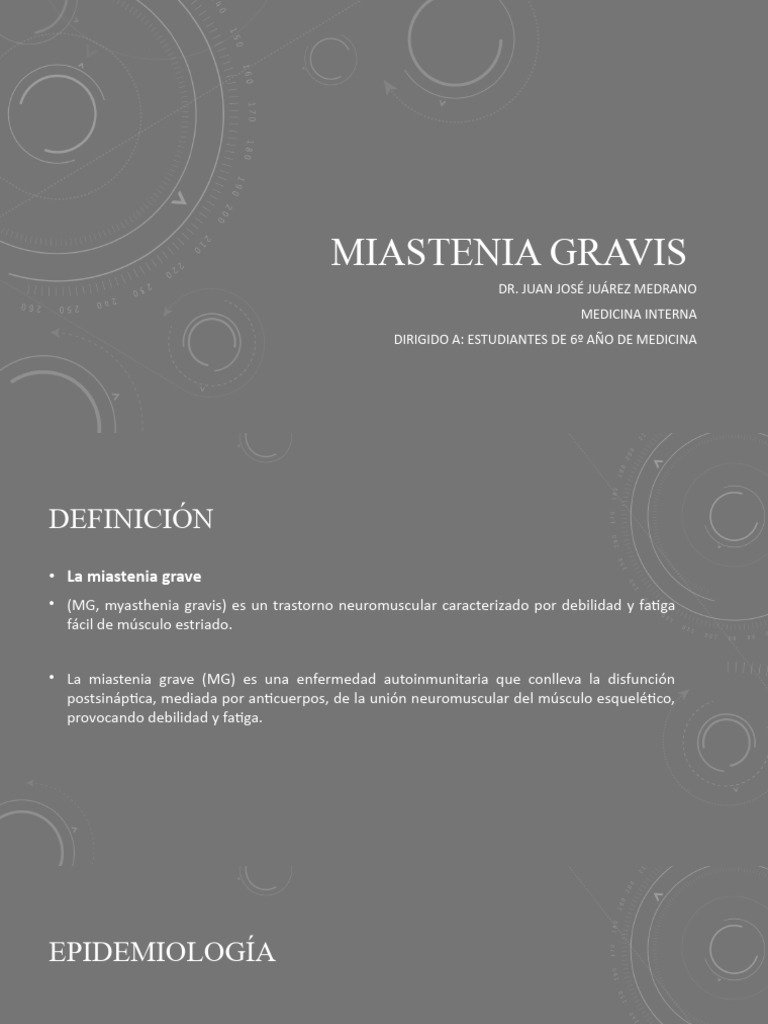 Miastenia Gravis para Estudiantes de Medicina | PDF | Unión ...