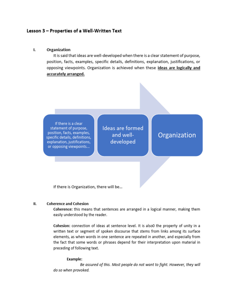 Well-Written Text Properties Explained | PDF | Paragraph | Word