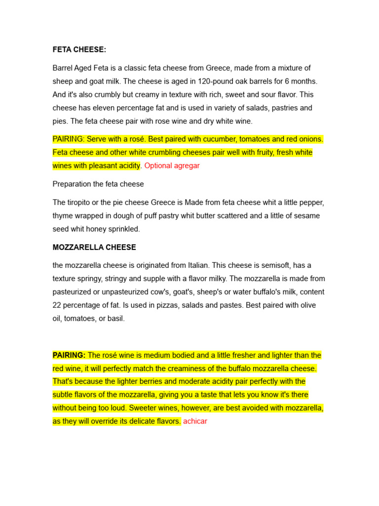 FETA CHEESE | PDF | Cheese | Mozzarella