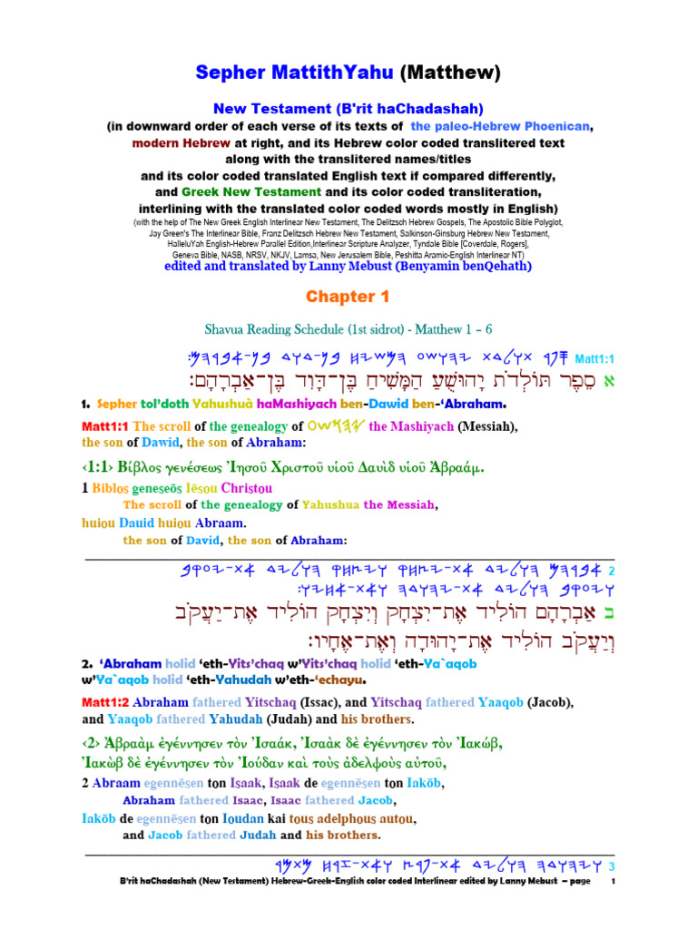 Matthew_1 | PDF | Bible | Hebrew Bible People