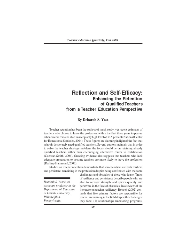 EJ795226 | PDF | Self Efficacy | Teachers