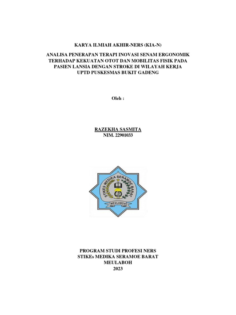 PROPOSAL KIAN RAZEKHA SASMITA BAB 1-5 - Revisi Plus Jurnal | PDF