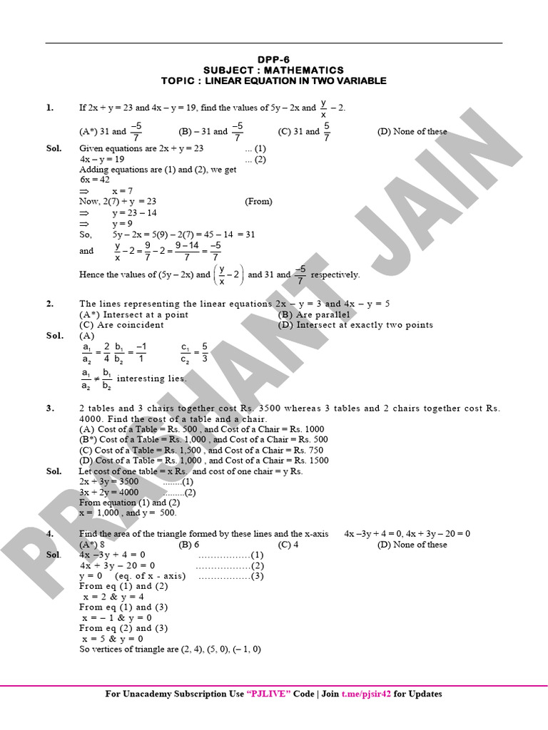 IJSO DPP 6 Maths | PDF | Applied Mathematics | Algebra