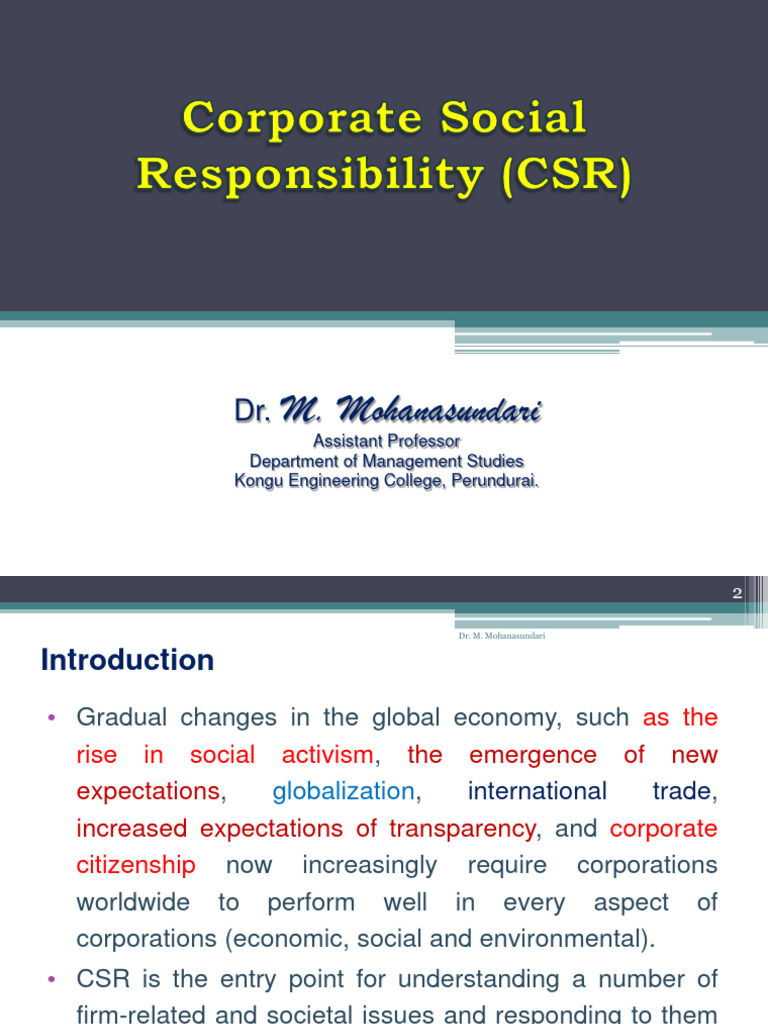Corporate Social Responsibility | PDF | Corporate Social Responsibility | Business