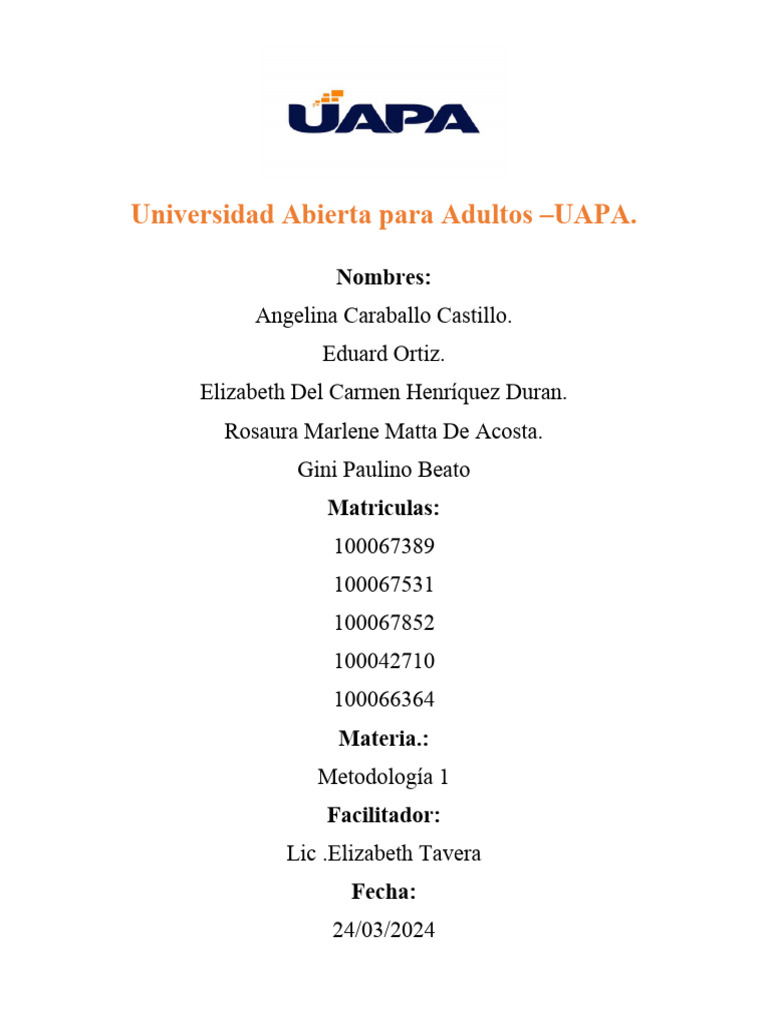 Metodologia Tarea 07 | PDF