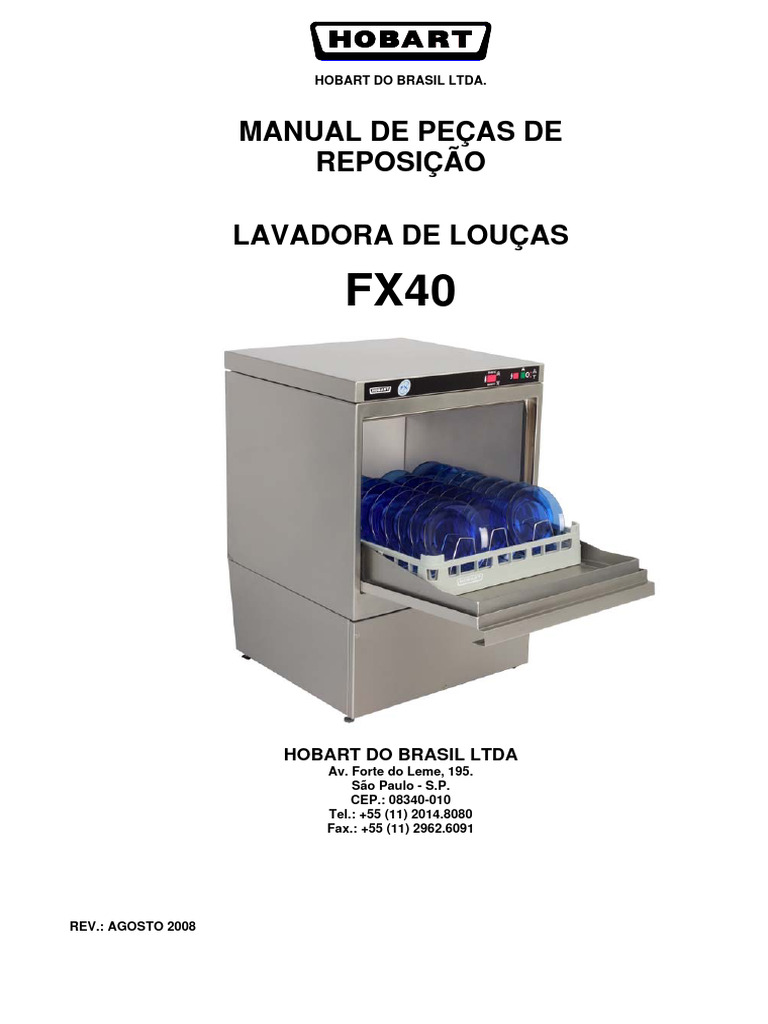 Manual de Peças Lavadora FX40 | PDF | Eletricidade | Equipamento