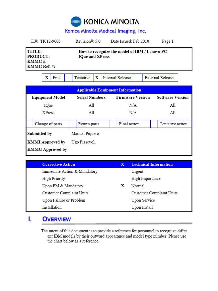 4.2 TI012-9003 How To Recognize The Model IBM-Lenovo PC Ver5 | PDF ...