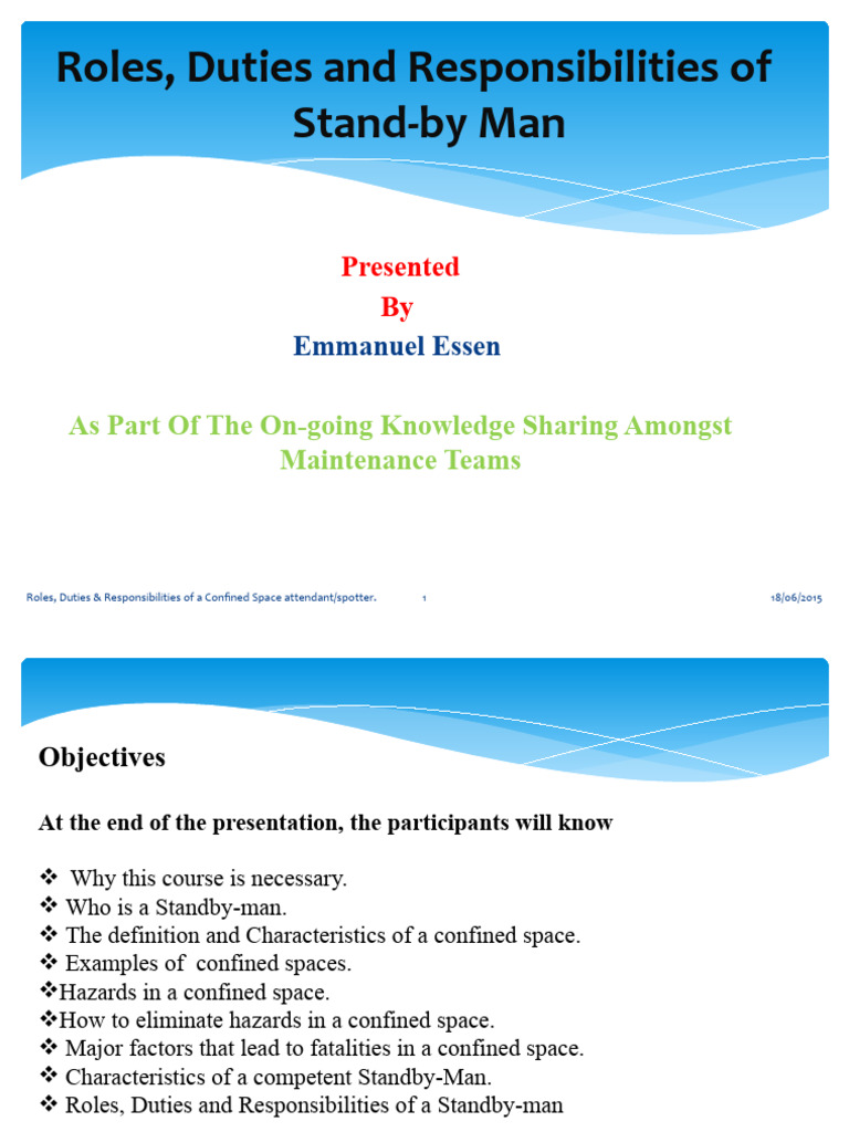 Stand by Man | PDF | Workplace | Occupational Safety And Health