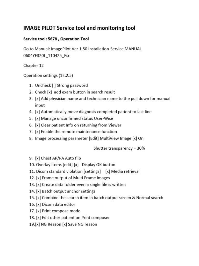 Image Pilot Software Configuration Guide | PDF