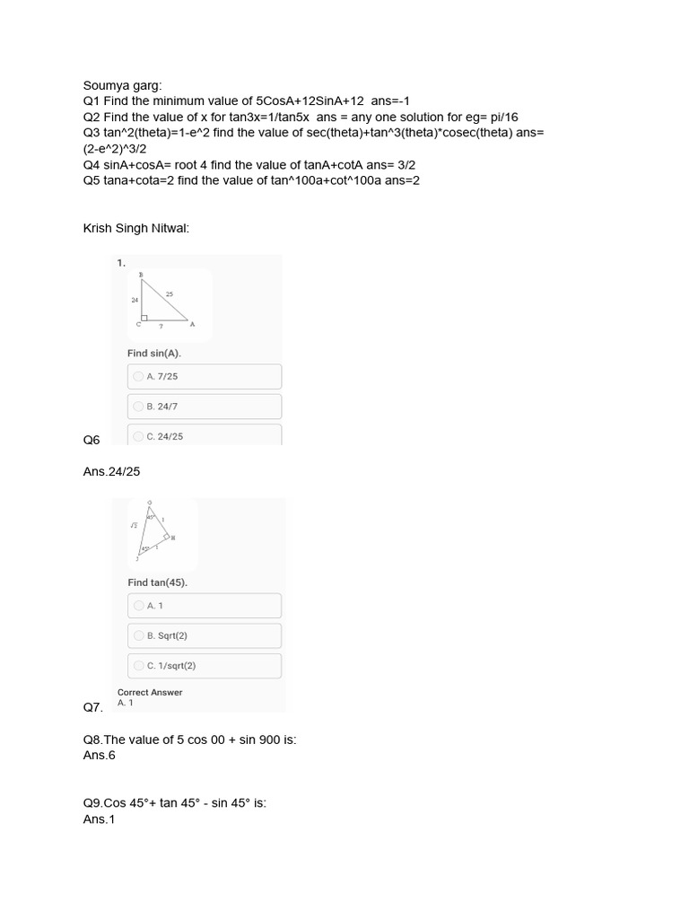 Trigonometry | PDF | Angle | Trigonometric Functions