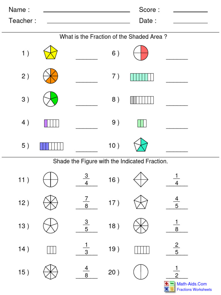 Fractions Visual Pdf