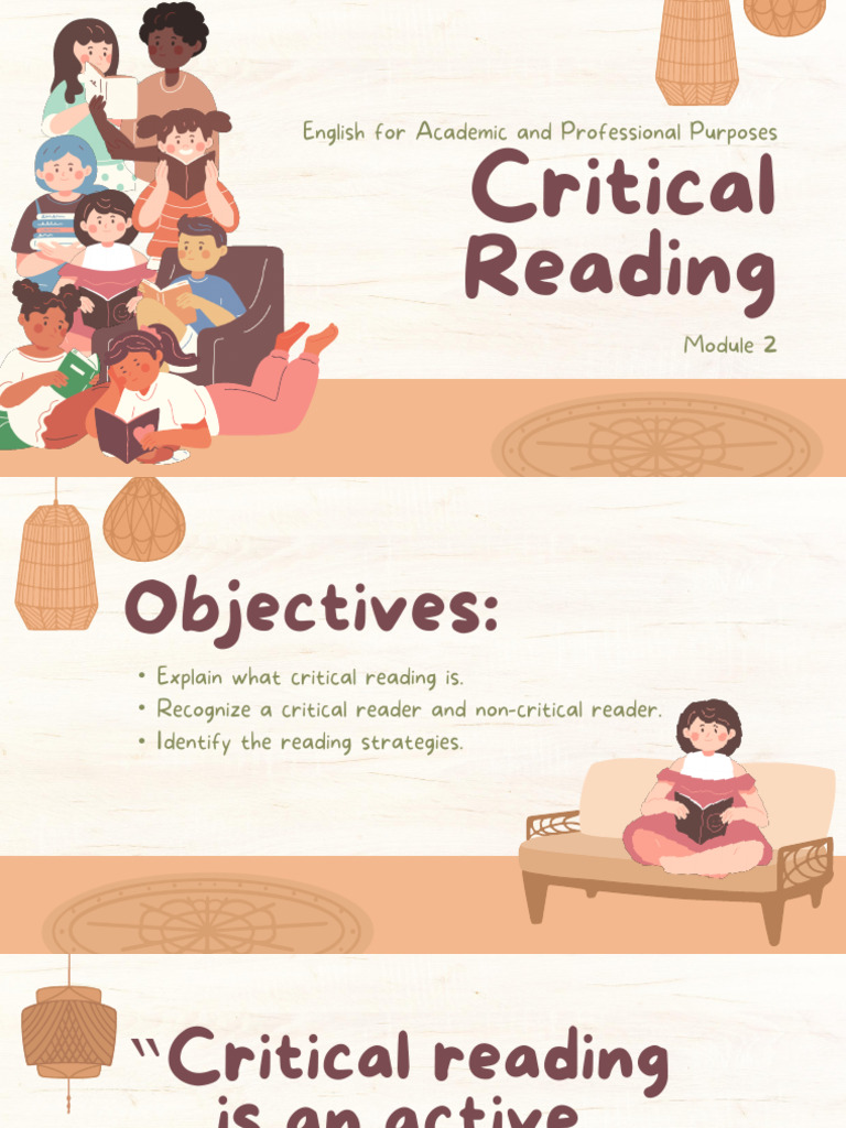 Critical Reading - Module 4 | PDF
