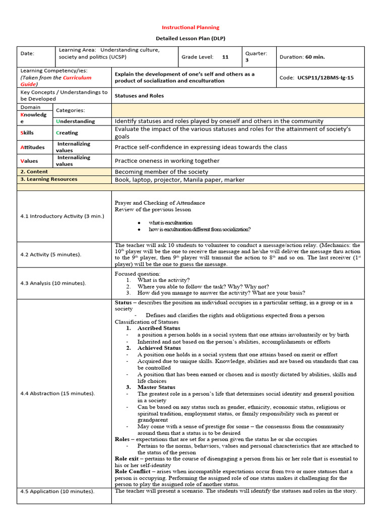 UCSP | PDF | Social Psychology | Behavioural Sciences