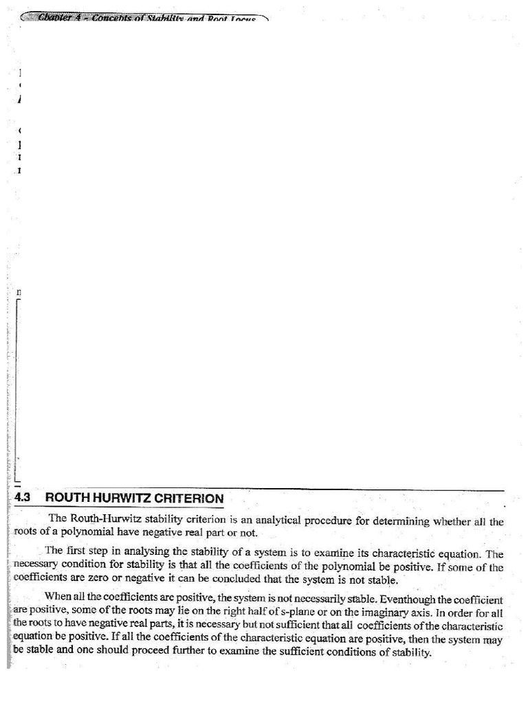 3.2. Routh-Hurwitz Stability Criterion | PDF