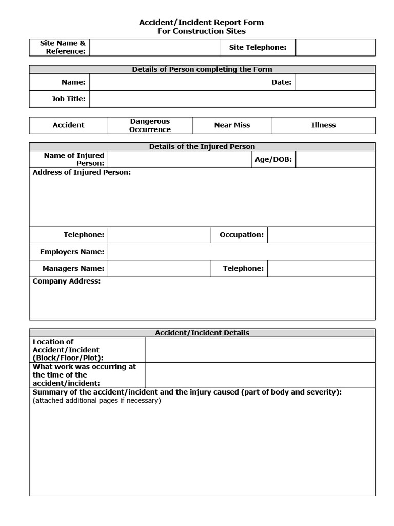 construction-INCIDENT-report | PDF