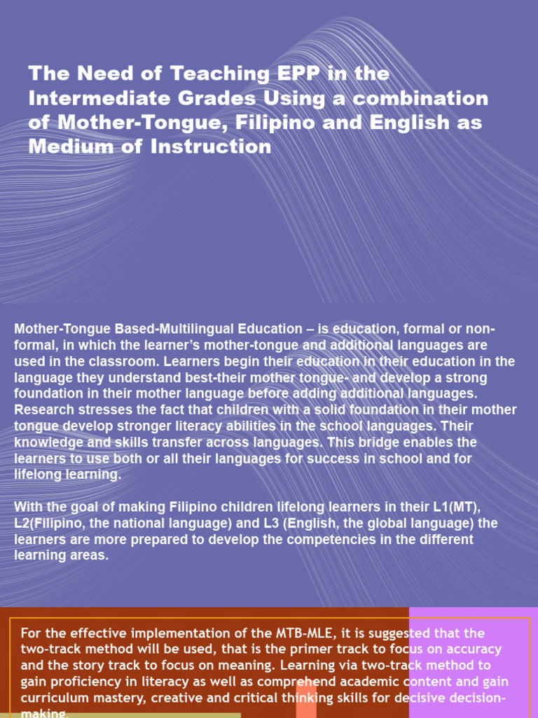 Teaching EPP with Multilingual Methods | PDF