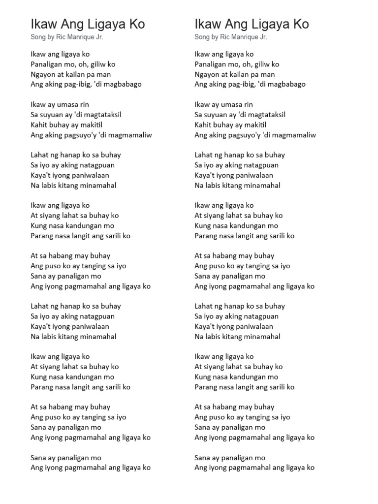 Ikaw Ang Ligaya Ko | PDF