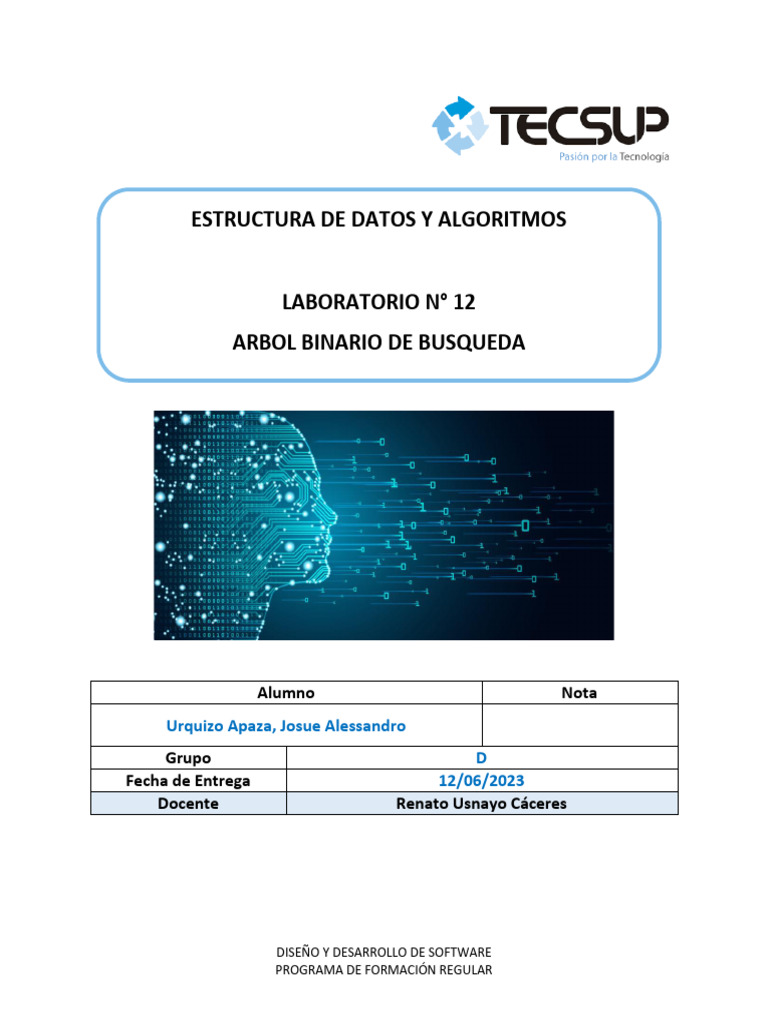 Glab S12 Rusnayo 2023 01 | PDF | Algoritmos y Estructuras de Datos | Informática