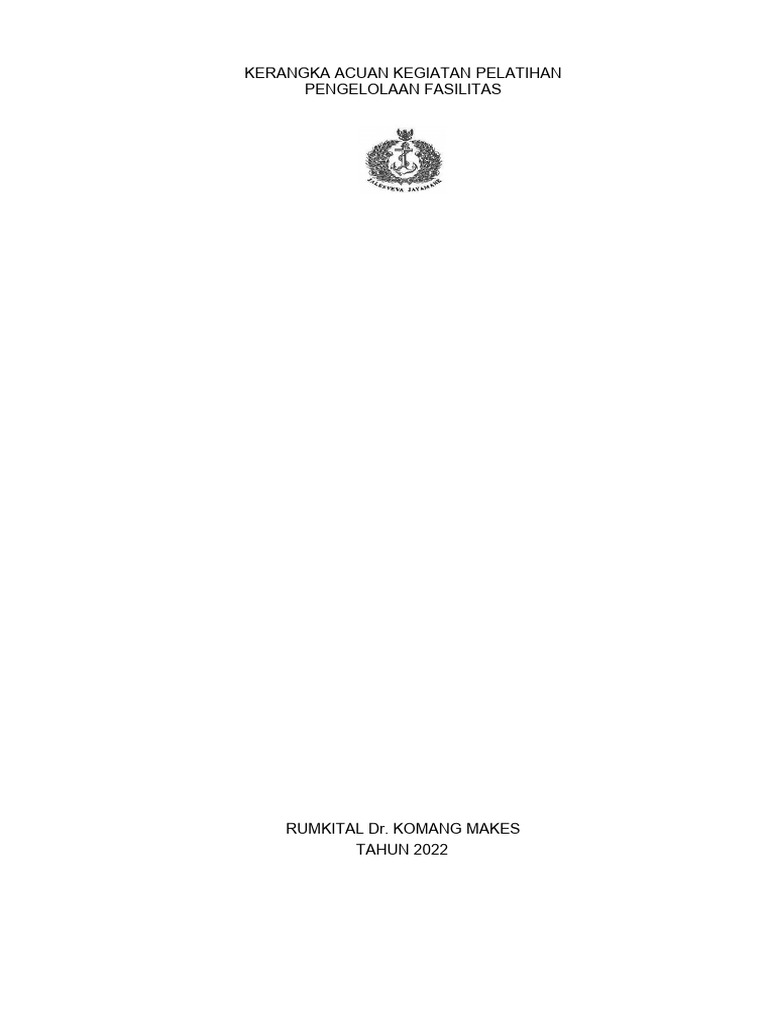 Pelatihan Fasilitas Rumkital 2022 | PDF