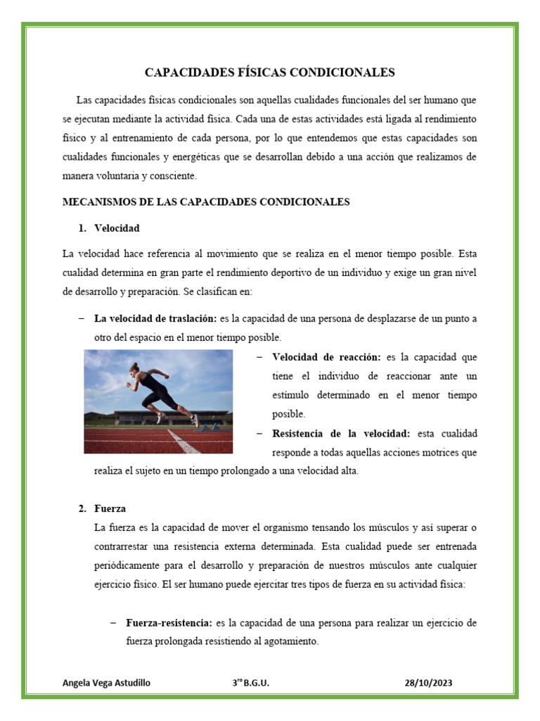 Capacidades Físicas Condicionales | PDF | Flexibilidad (anatomía) | Músculo