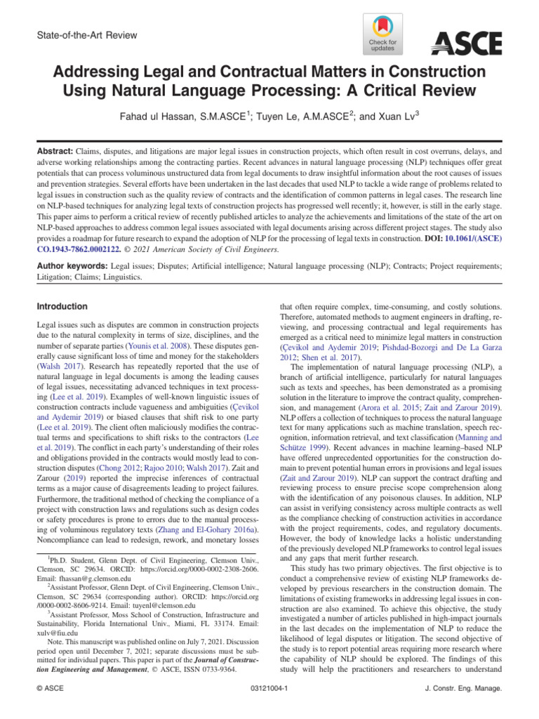 (Asce) Co 1943-7862 0002122 | PDF | Machine Learning | Part Of Speech
