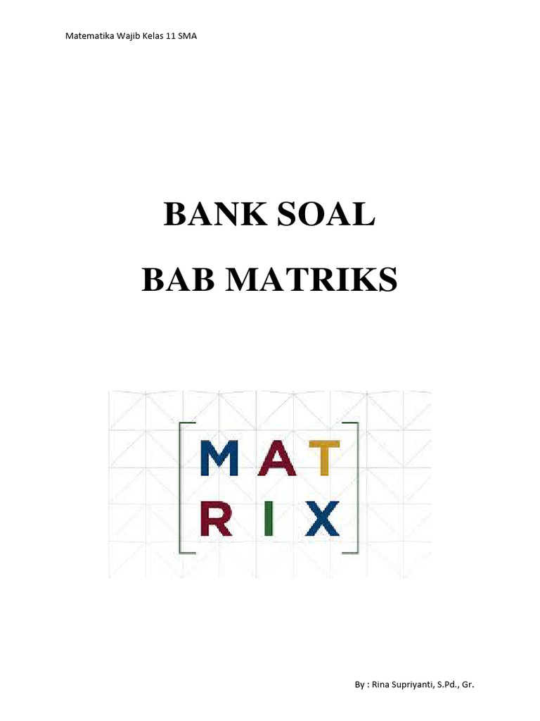 1 - Kumpulan Soal Bab Matriks | PDF