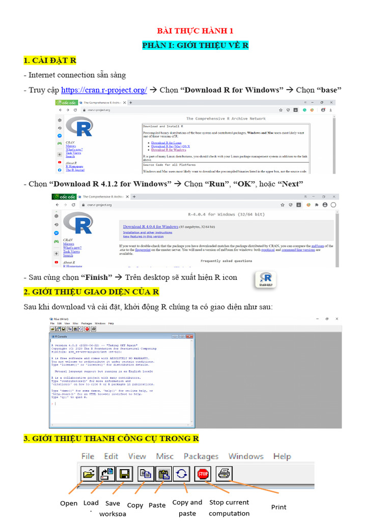 BTH1 - Tong Quan Ve R Va Cau Truc Du Lieu | PDF