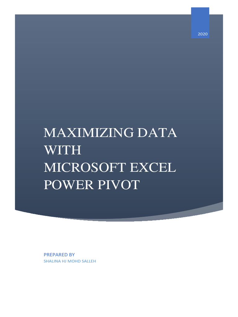 Excel Power Pivot1 | Download Free PDF | Microsoft Excel | Comma Separated Values