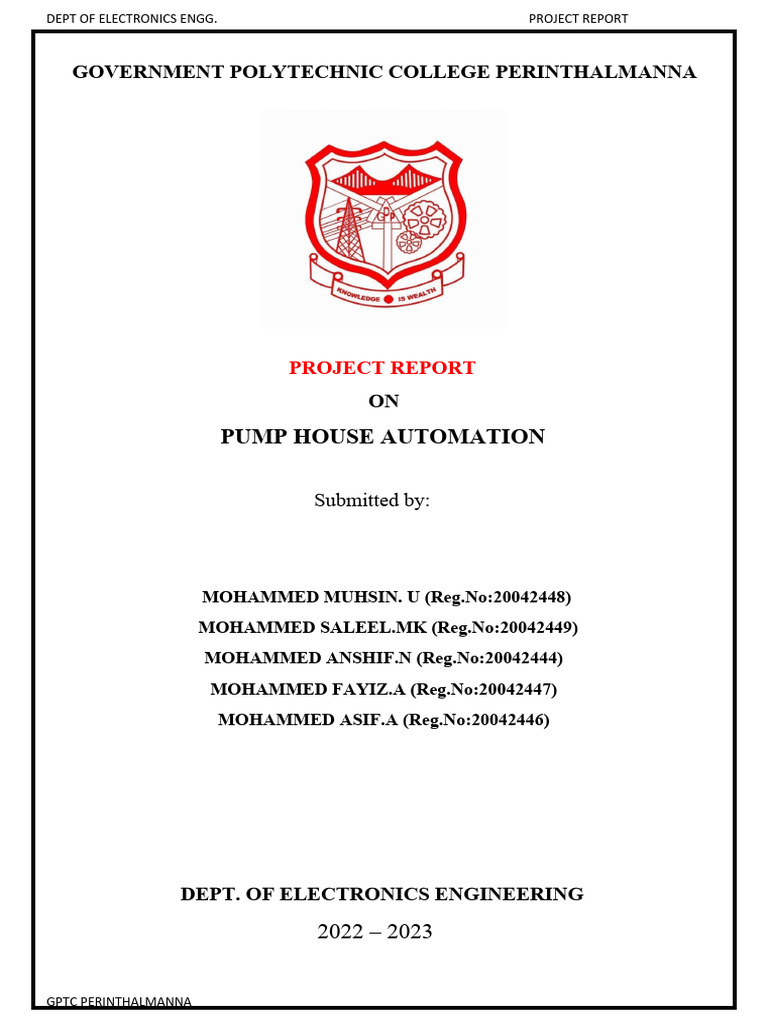 Project Report | PDF | Relay | Light Emitting Diode
