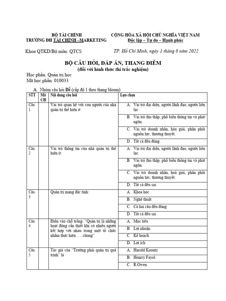 Đề Số 2 Qth-trắc Nghiệm | PDF