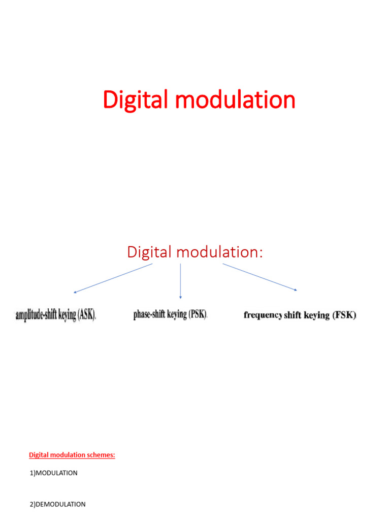 Digital Modulation Techniques | PDF