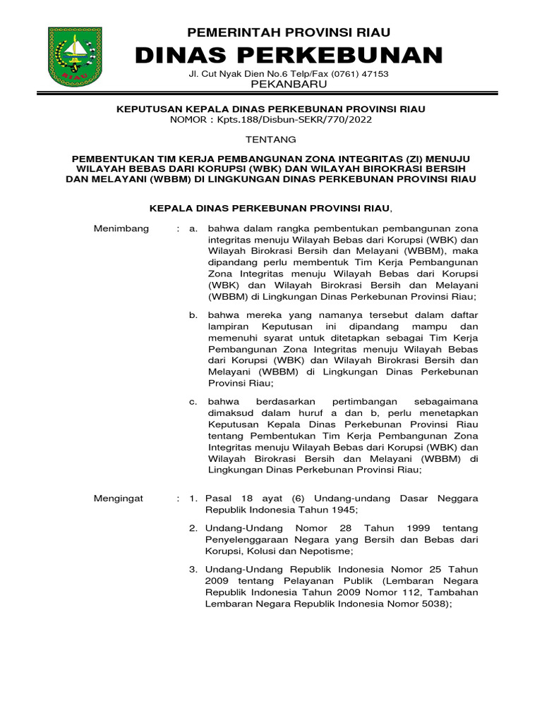 SK Tim Zona Integritas | PDF