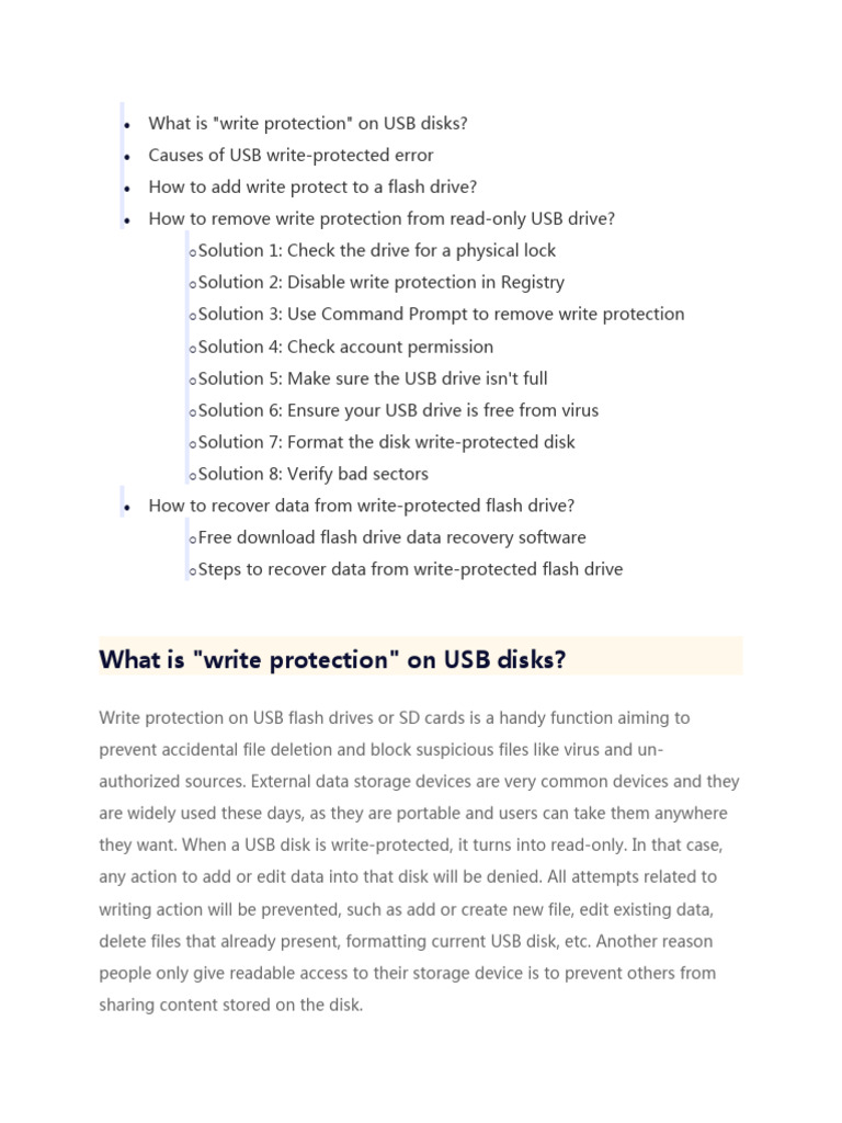 Write Protected Usb | PDF | Usb Flash Drive | Computer File