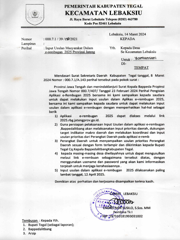 Usulan E-Rembugan 2025 | PDF