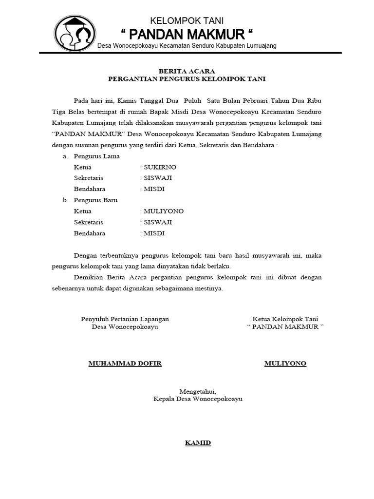 Berita Acr Ganti Pengurus | PDF