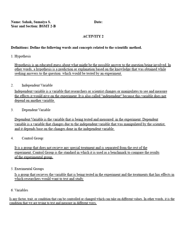Ge Elect Activity 2 | Download Free PDF | Experiment | Scientific Method