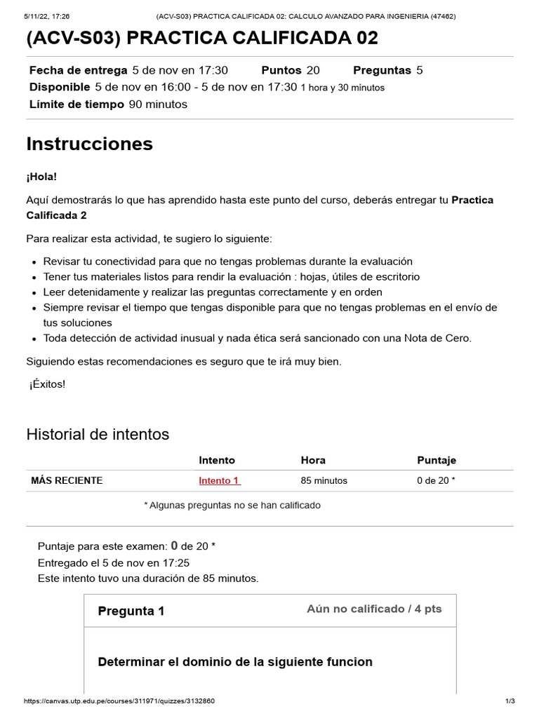 (Acv-S03) Practica Calificada 02 - Calculo Avanzado para Ingenieria (47462) | PDF | Derivado ...