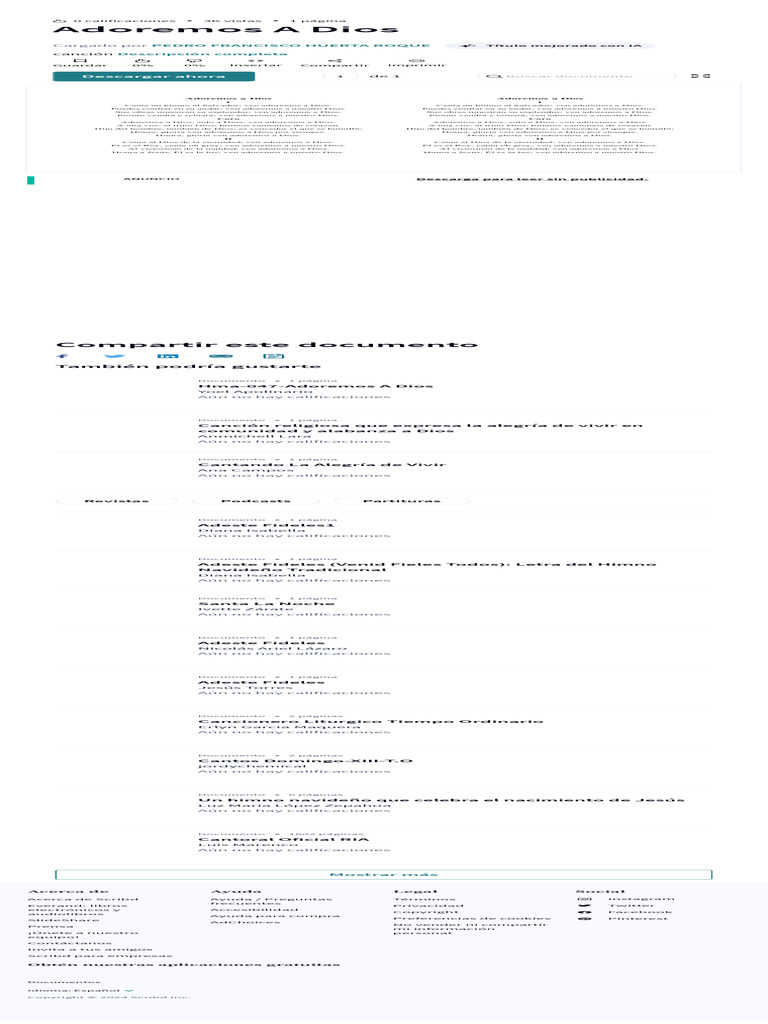 Adoremos A Dios PDF | PDF