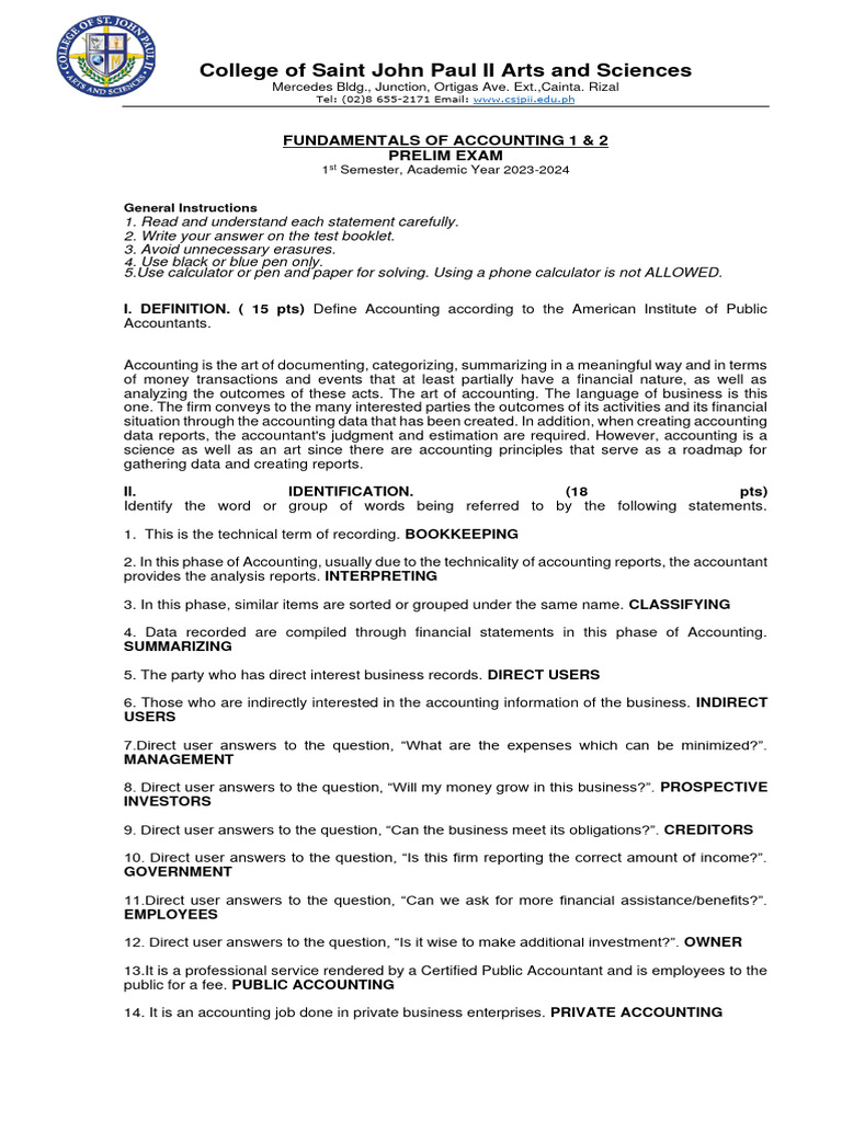 Neo Axel M. - TMP108 Prelim Exam | PDF | Equity (Finance) | Accounting