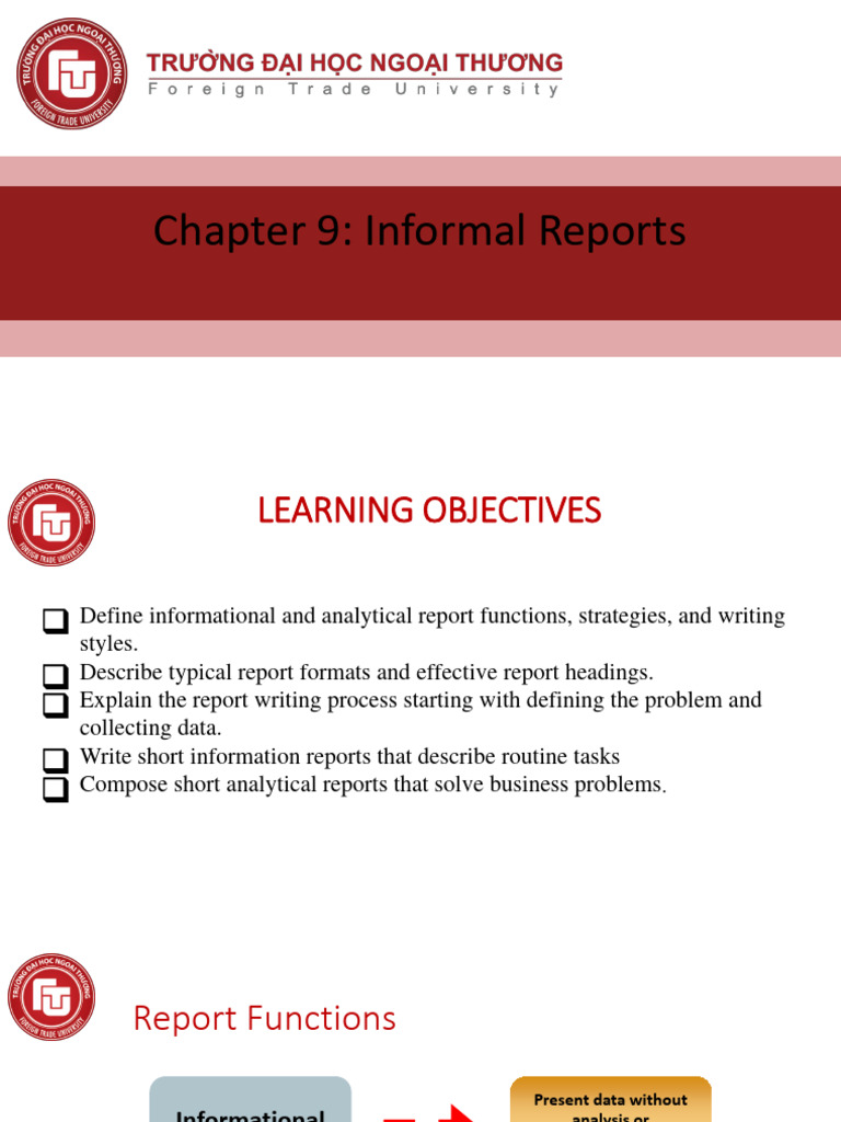 7-W7-Chapter 9 - Informal Reports | PDF | Information | Data