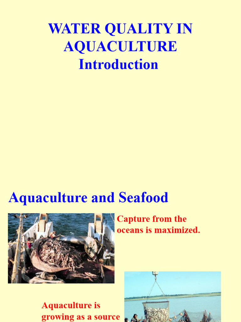 Water Quality | PDF | Aquaculture | Water