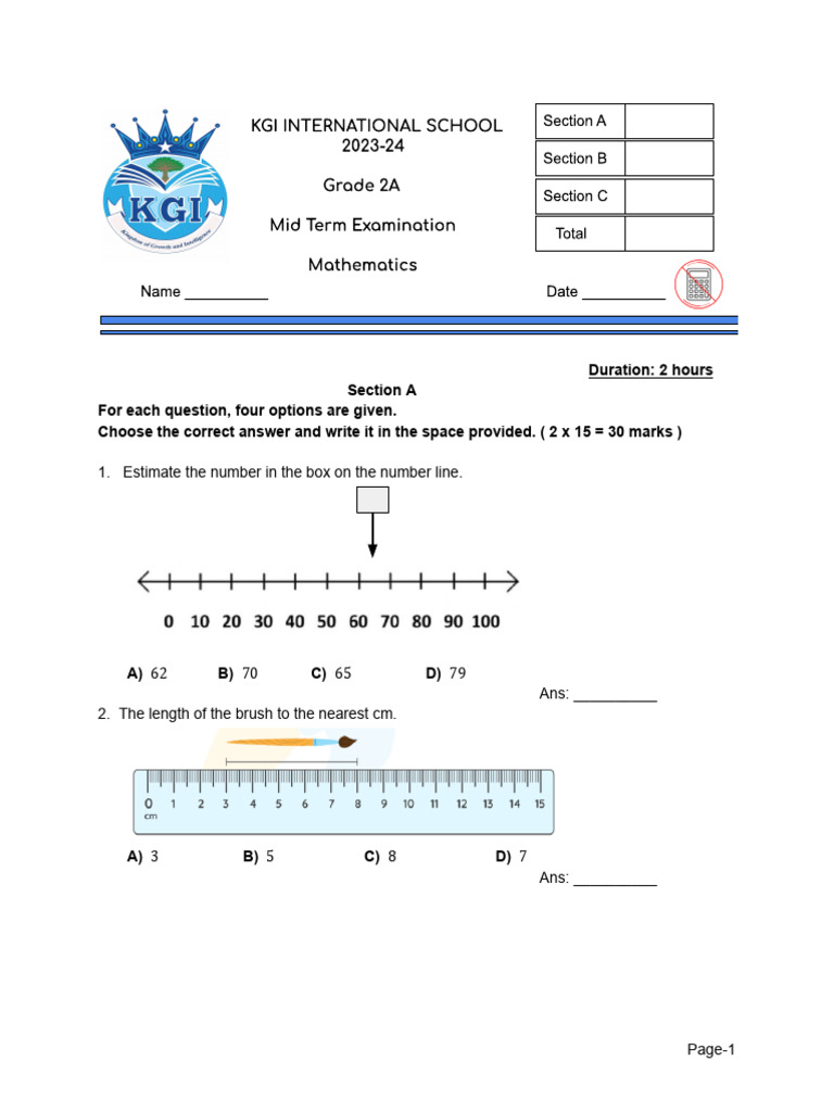 Grade 2a Unit 1 To 7 Pdf