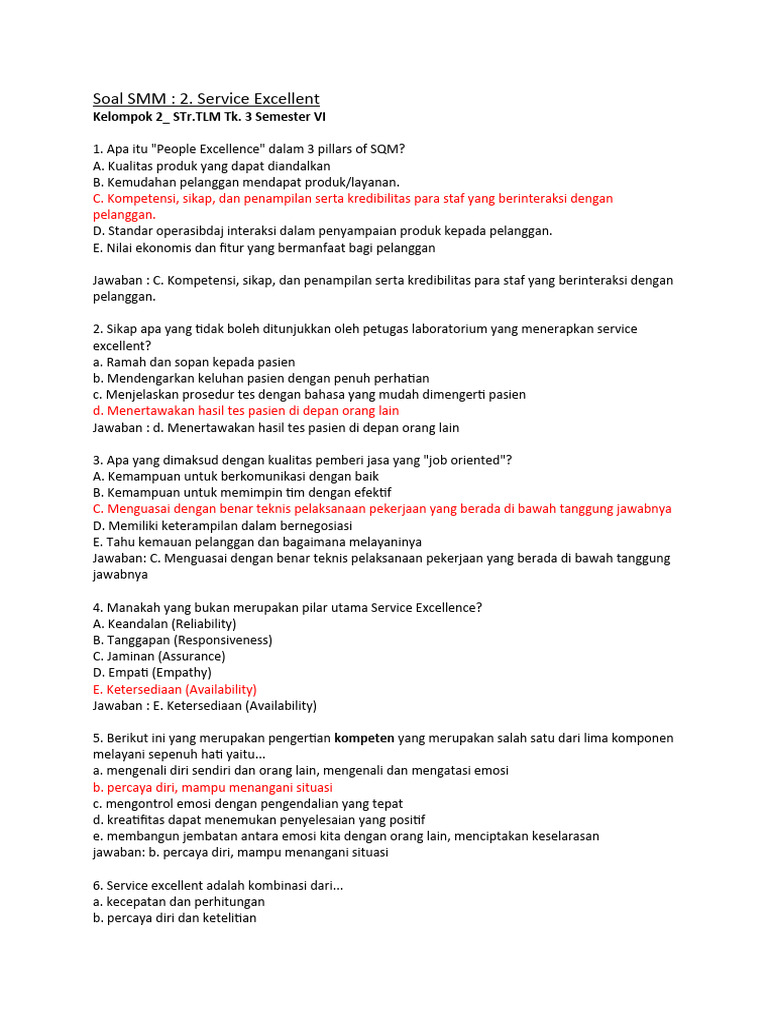 Kel 2 - Soal SMM Terapan STr. Sem 6 | PDF